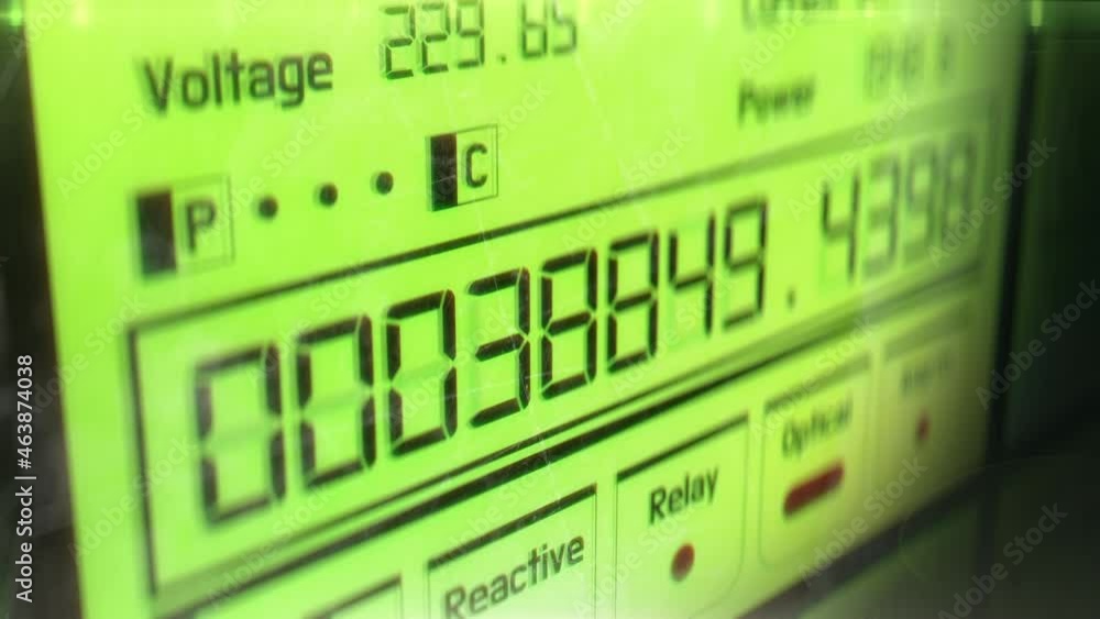 Vídeo do Stock: Realistic electric meter device showing energy ...