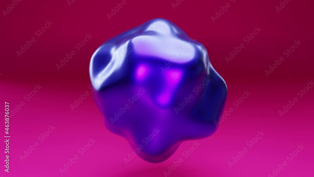 Abstract liquid bubble shape background motion graphics. Glossy ...