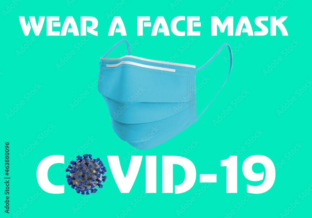 Warning sign without a face mask no entry and keep distance. Stock ...