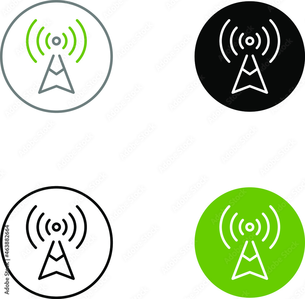 Internet Service Provider vector line icon. Wi-Fi Signs and symbols can ...