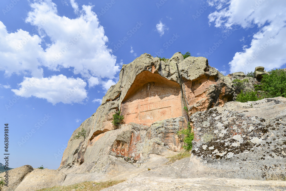 Historical Phrygian Midas monument Yazılıkaya ('inscribed rock'), or ...