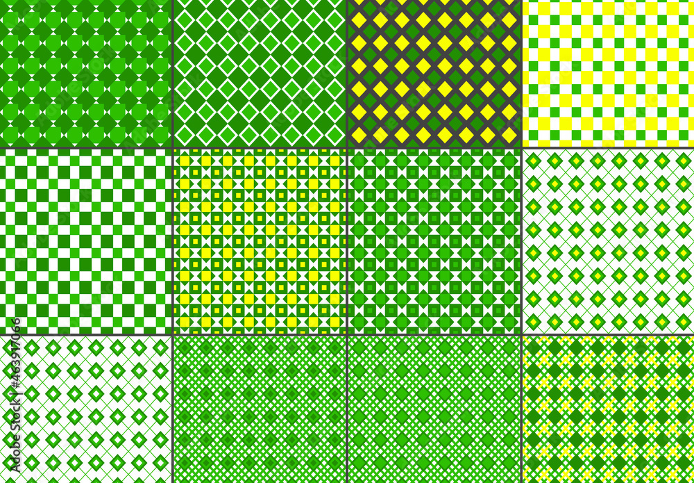 Seamless Bright Geometric Overlay Pattern Set Stock Template | Adobe Stock