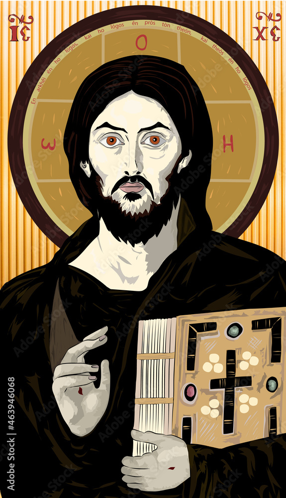 Illustration of Infamous Icon of Jesus Christ called Christ All ...