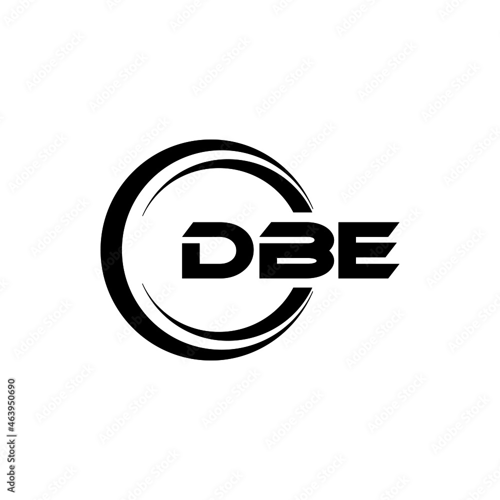 DBE letter logo design with white background in illustrator, vector ...