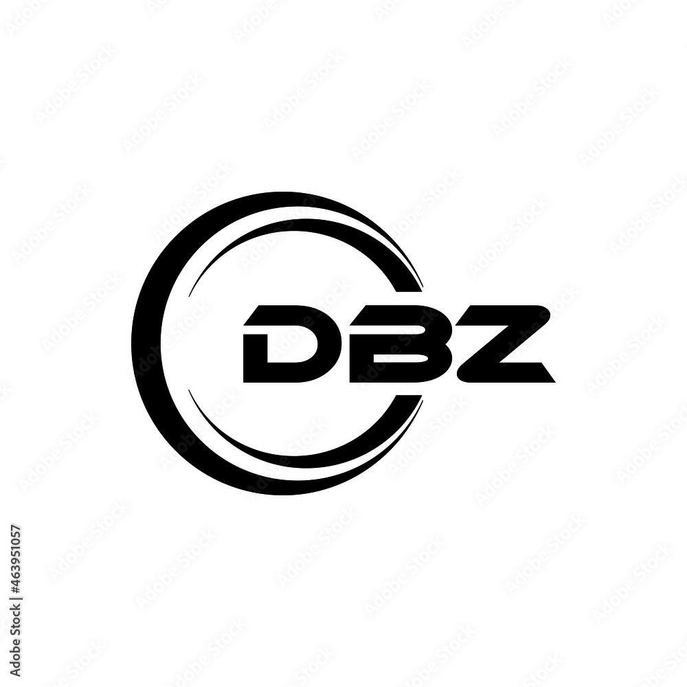DBZ letter logo design with white background in illustrator, vector ...