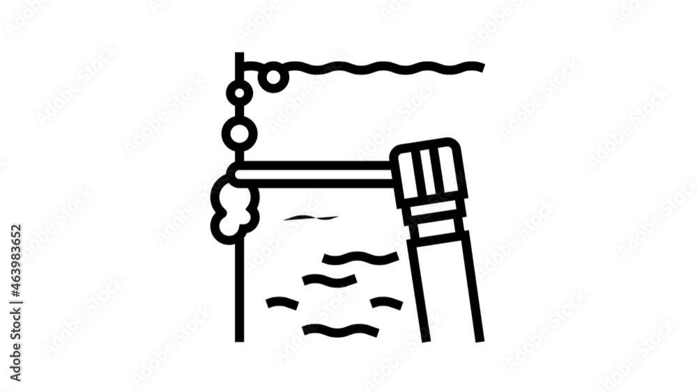 spot welding animated line icon. spot welding sign. isolated on white ...