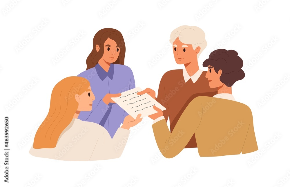 Business partners coming to agreement and concluding contract. Team ...