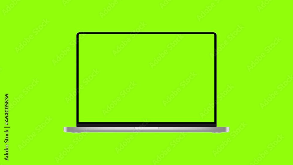 Modern Laptop Animated Mockup with Green Screen. Animation for ...