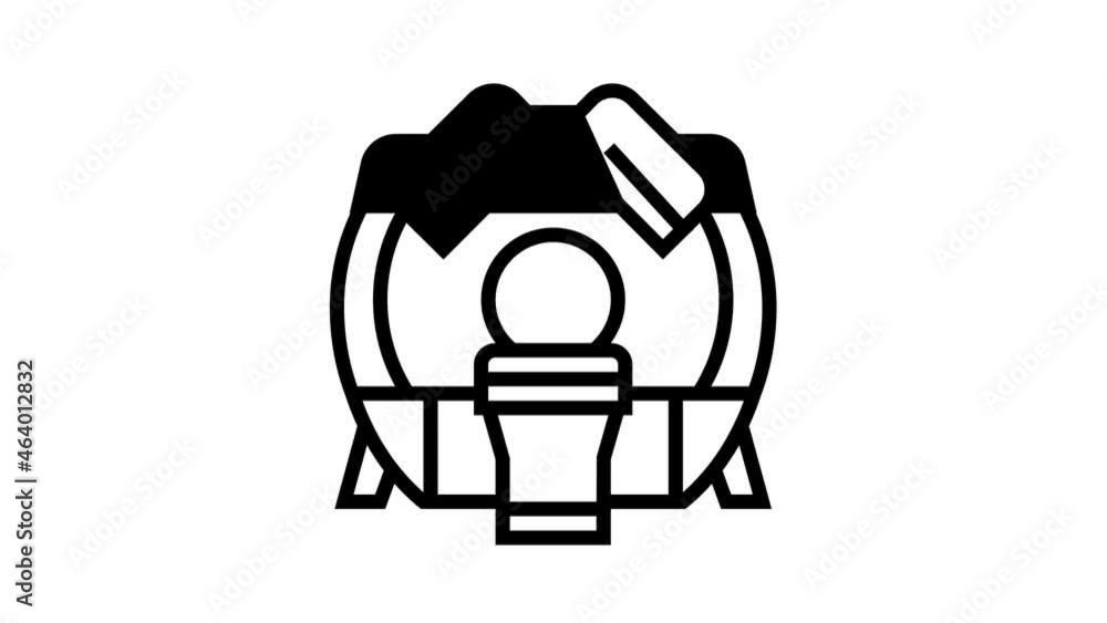 mri hospital radiology equipment animated line icon. mri hospital ...