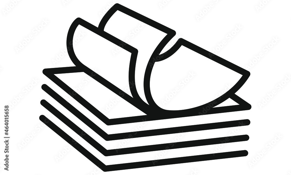 Pile of paper Stock Vector | Adobe Stock