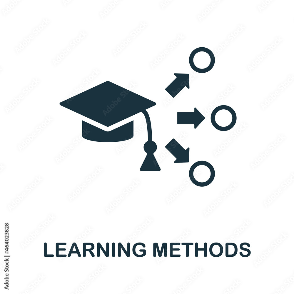 Learning Methods icon. Monochrome sign from creative learning ...