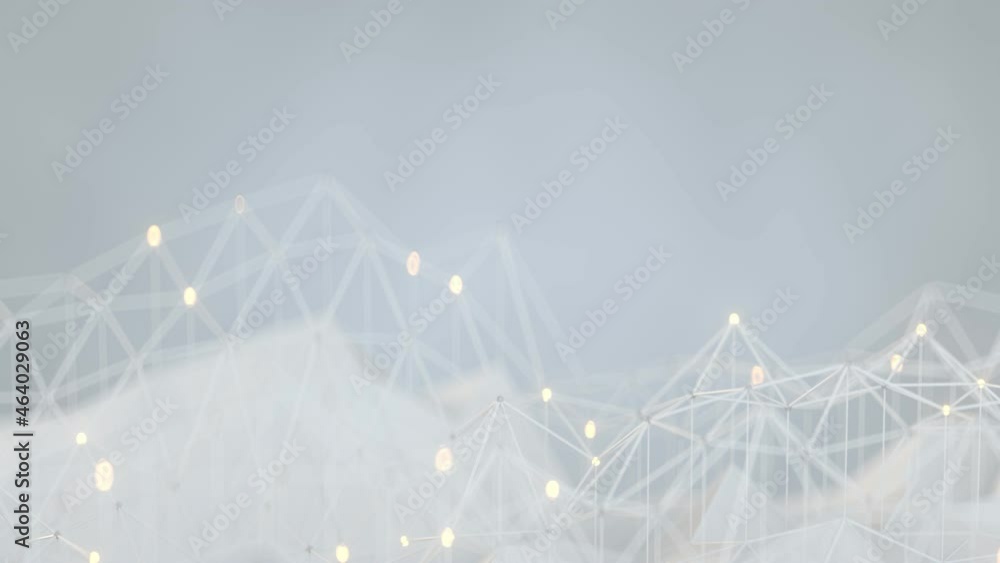 White low poly shape. Clean modern corporate background. Seamless loop ...