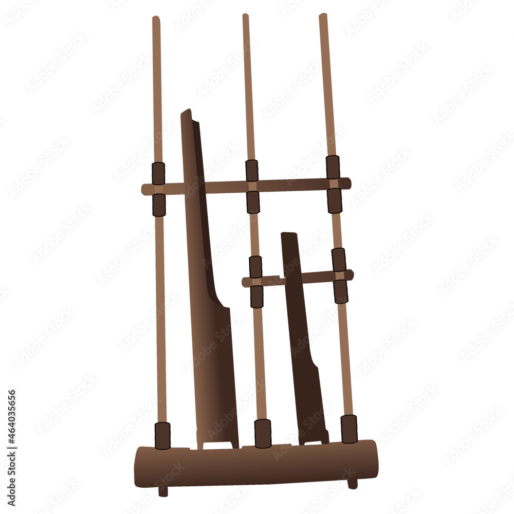 vector image of angklung, angklung is a traditional musical instrument ...