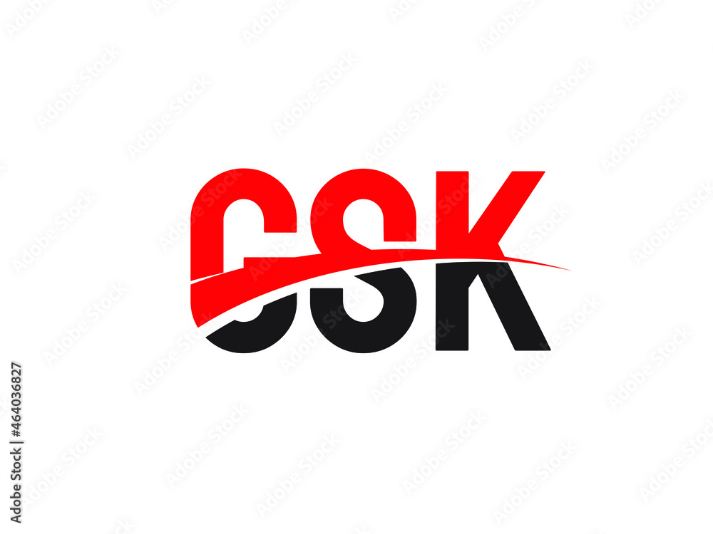 GSK Letter Initial Logo Design Vector Illustration Stock Vector | Adobe ...