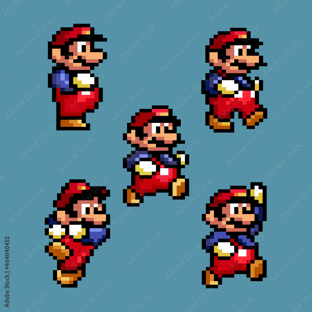 Super Mario Pixel Grid