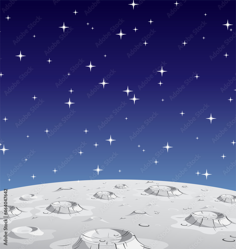 moon lunar surface with craters Stock Vector | Adobe Stock