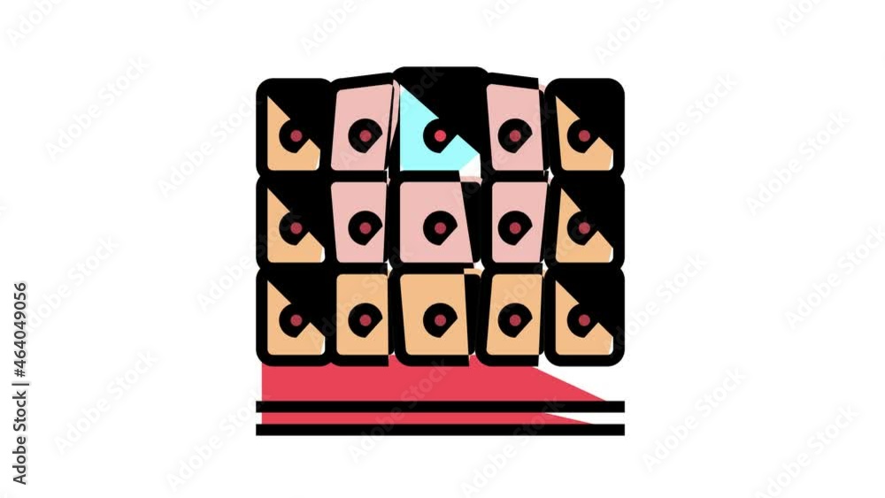 Vidéo Stock epithelial tissue animated color icon. epithelial tissue ...