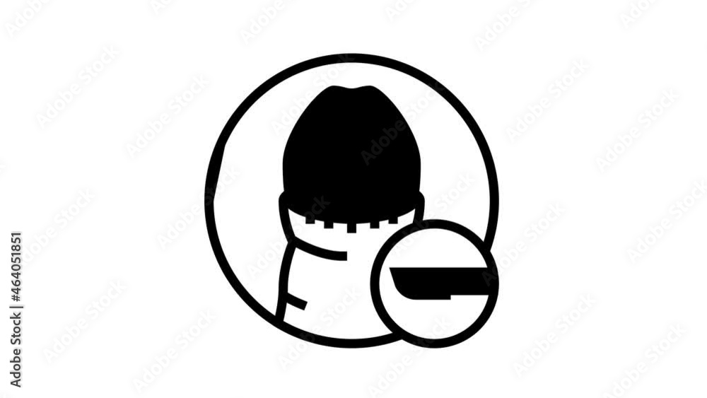 Vidéo Stock circumcised penis disease animated line icon. circumcised ...