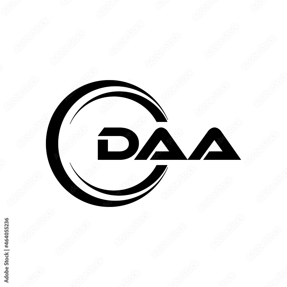 DAA letter logo design with white background in illustrator, vector ...