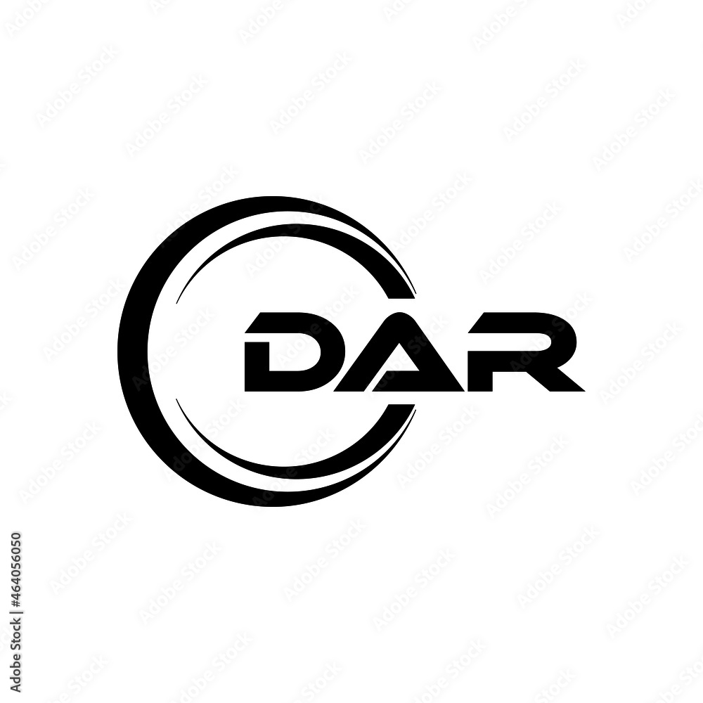 DAR letter logo design with white background in illustrator, vector ...