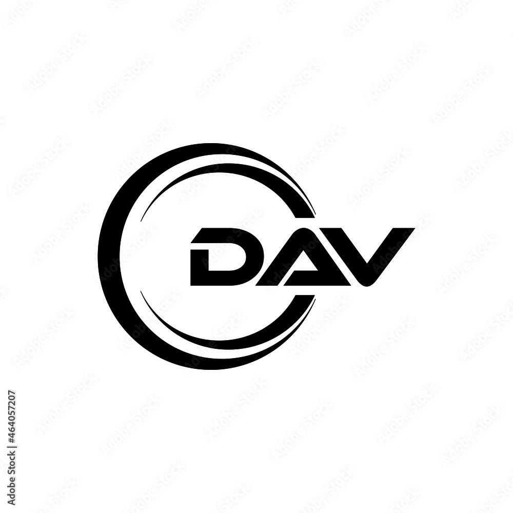 DAV letter logo design with white background in illustrator, vector ...