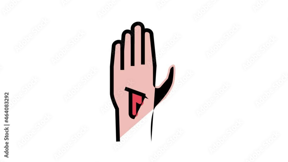 arterial bleeding disease animated color icon. arterial bleeding ...