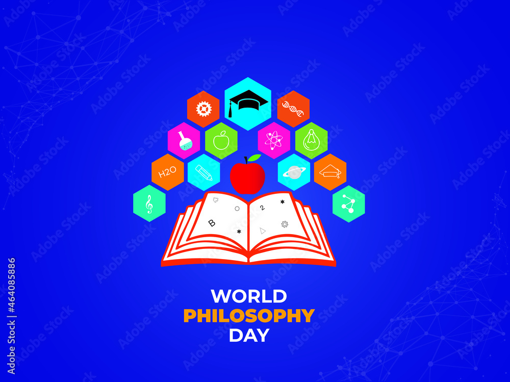 World Philosophy Day. Template for background, banner, card, poster ...