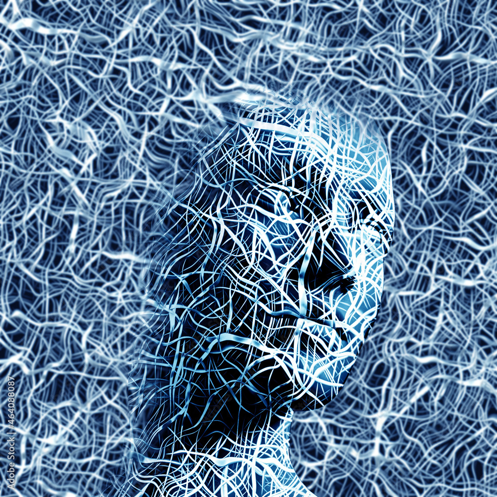 humanoid head as concept for Artificial Intelligence, future ...