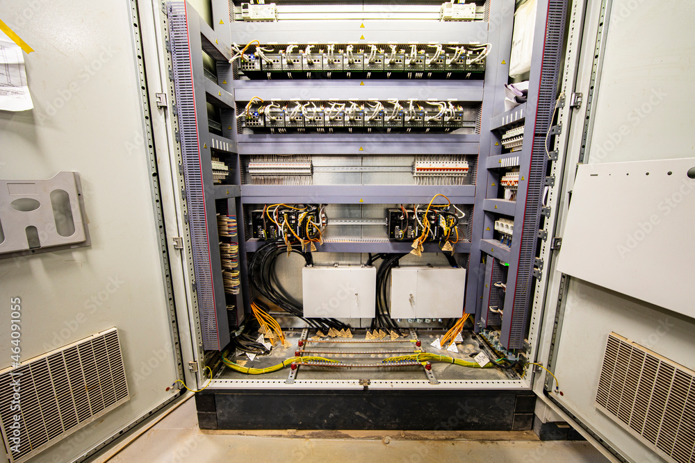 wires in transformers in the underground subway Stock Photo | Adobe Stock