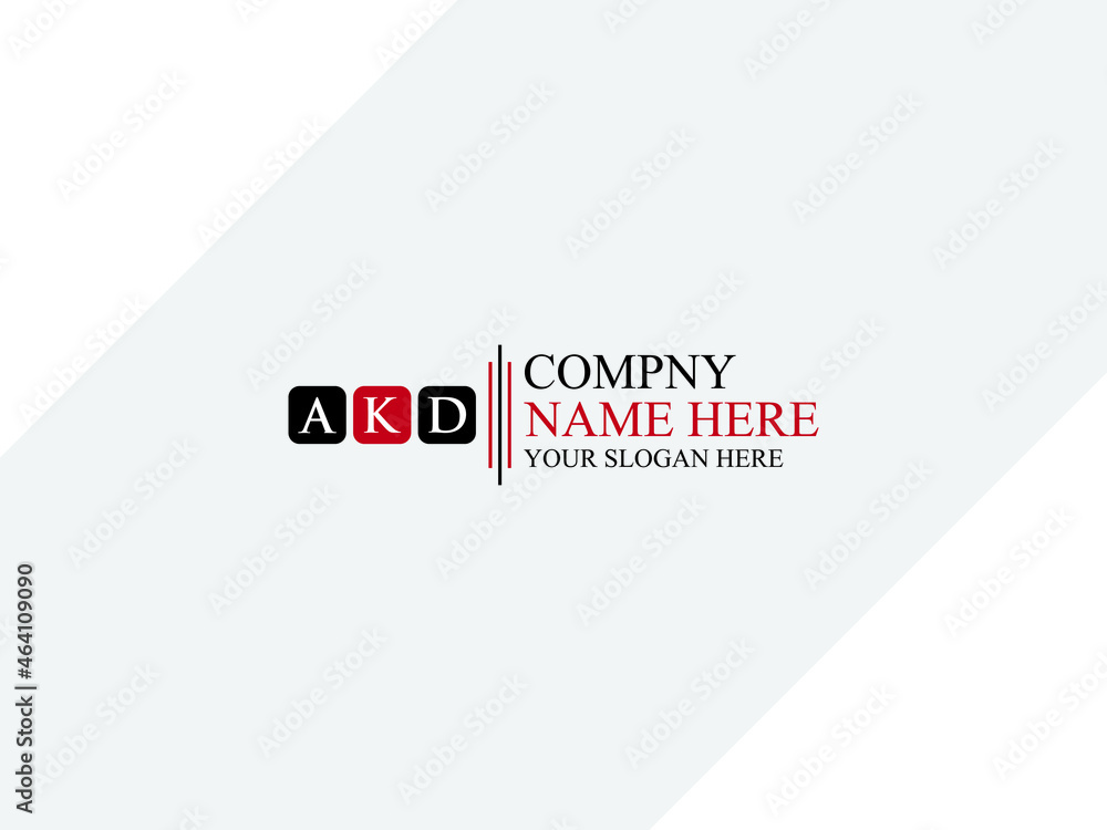 Initials AKD letter logo icon vector for al kind of use Stock Vector ...