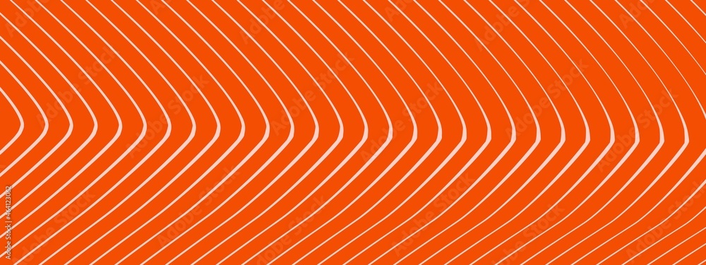 Salmon fish pattern. Vector illustration of salmon fillet border, red ...