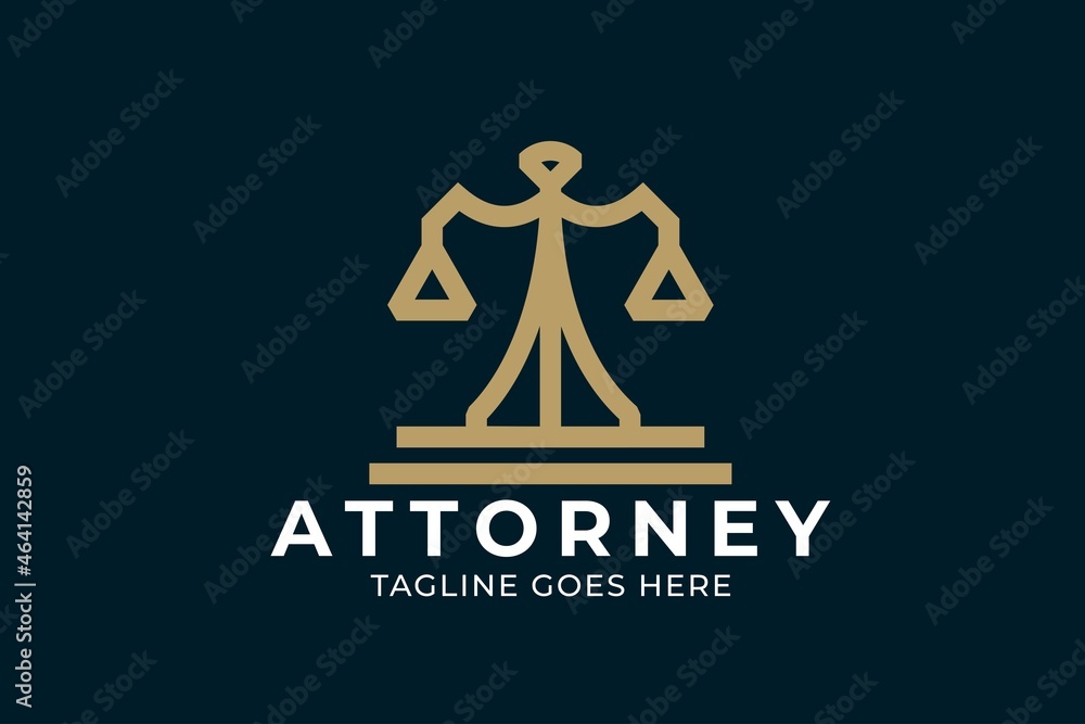 attorney at law logo template, law firm logo, legal office logo design ...