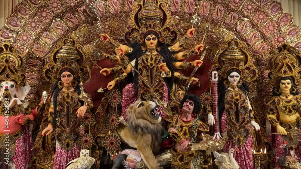Hindu Goddess Maa Durga Puja, Durga Puja festival celebration, ritual ...