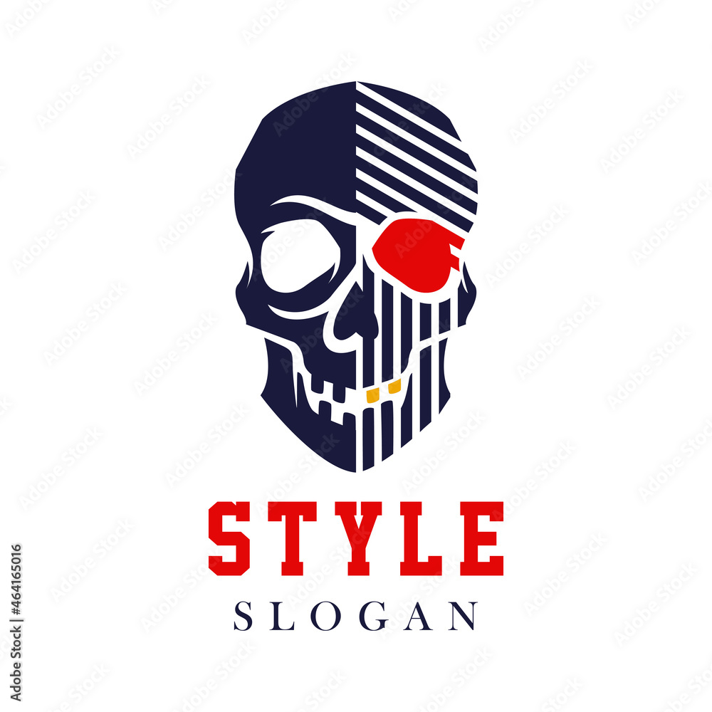 Logo Style Skull General Good For Any Industry Stock Vector | Adobe Stock