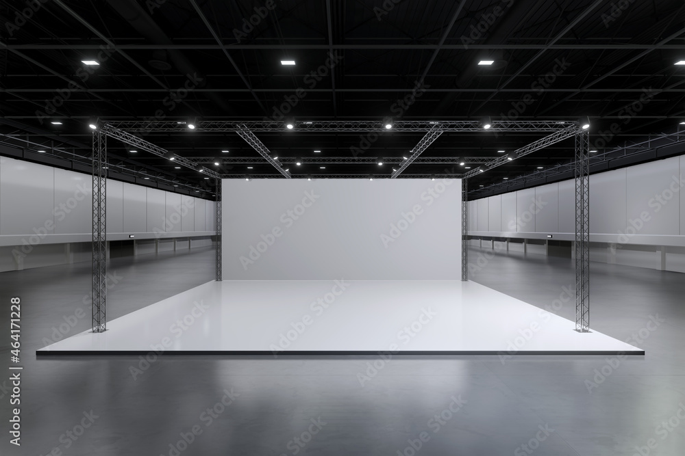 Exhibition stand for mockup and Corporate identity,Display design.Empty ...