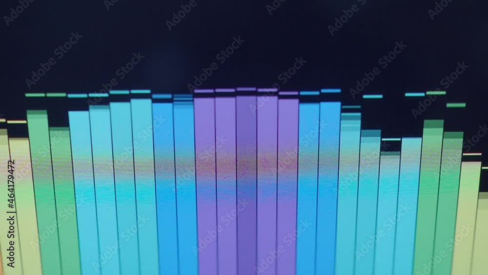 Wideo Stock: Music Equalizer bar. Audio waveform equalizer on black background loop animation ...