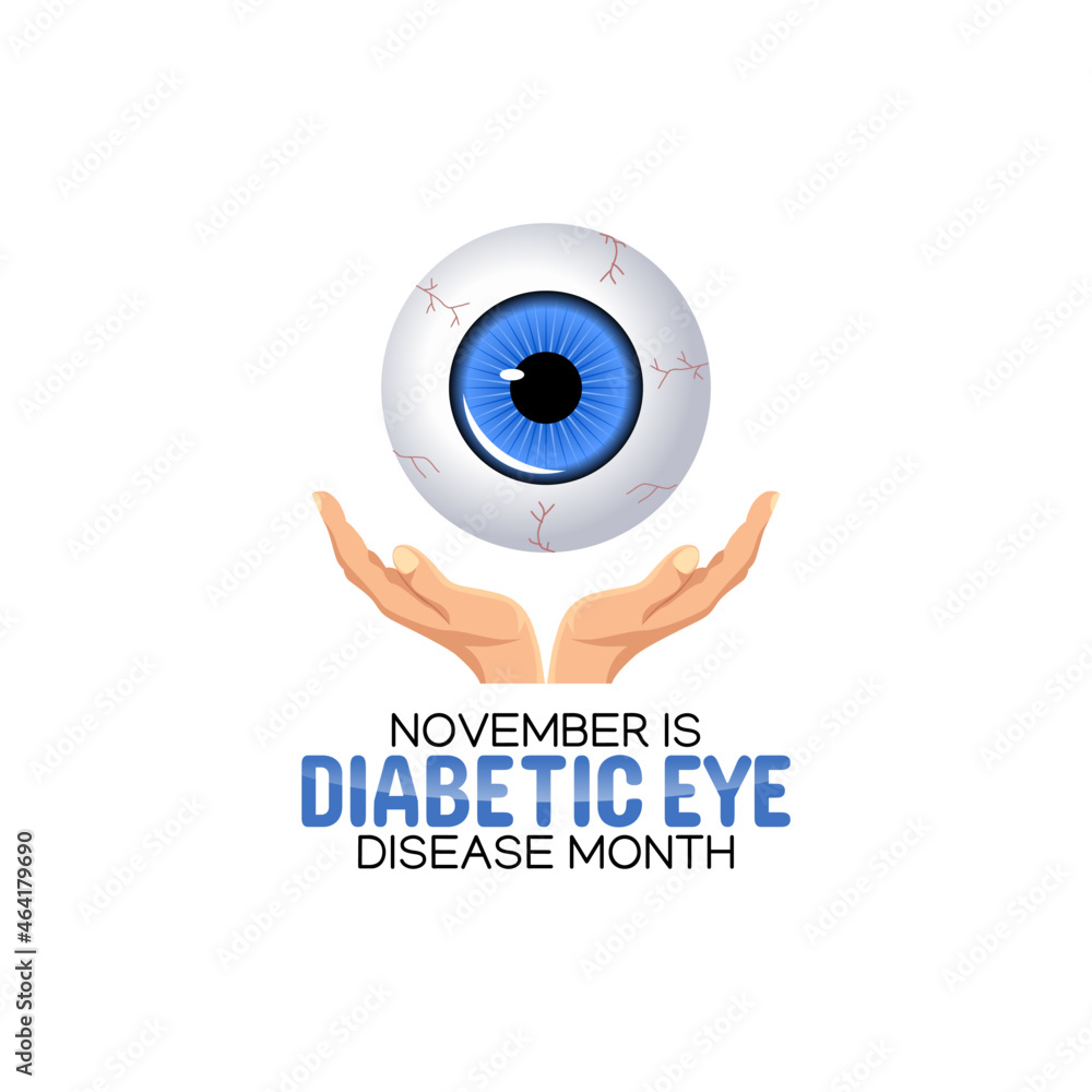 vector graphic of diabetic eye disease month good for diabetic eye ...