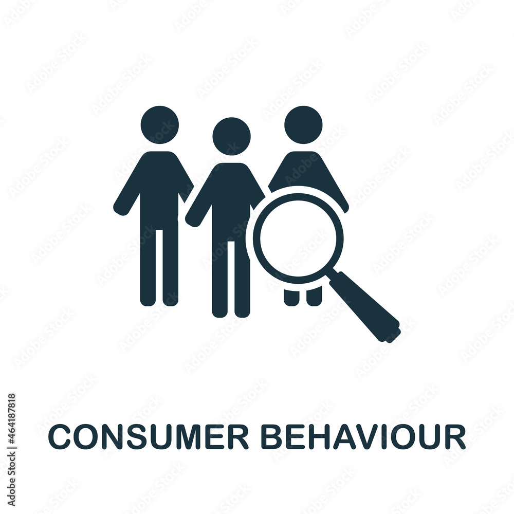 Consumer Behaviour icon. Monochrome sign from customer relationship ...