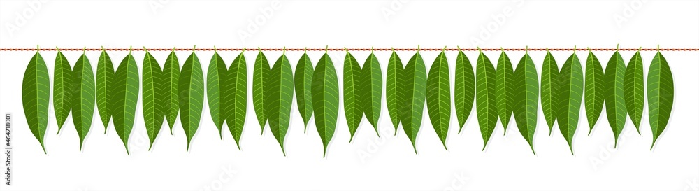 Indian Traditional Mango Leaves Garland. Decoration for Indian Hindu ...