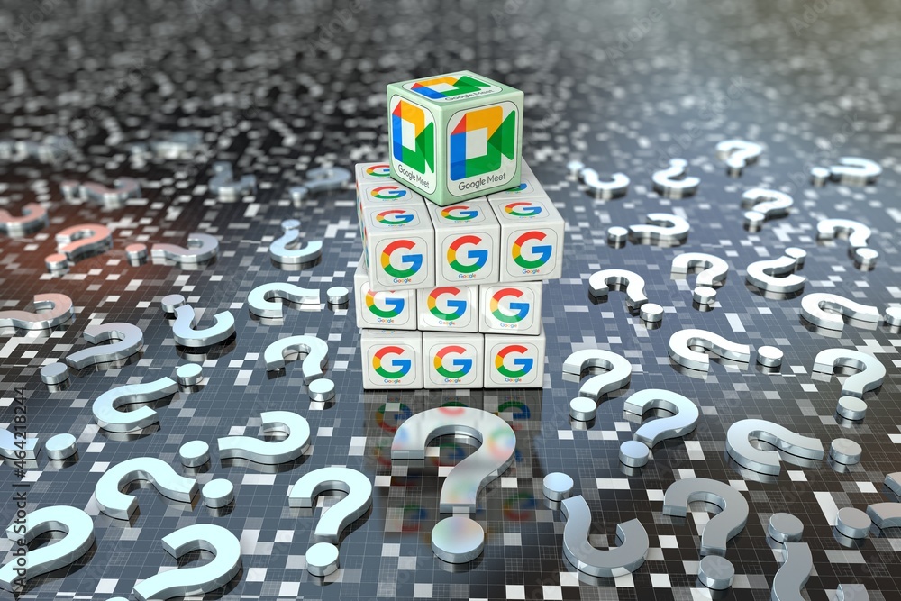 google meet, google meet icons, icon design and 3D Rendering Stock ...