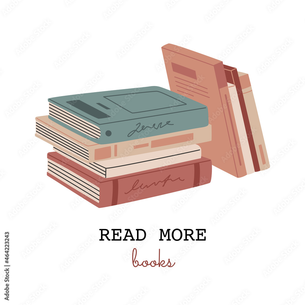 Stack of vintage books in colorful covers and lettering REED MORE books ...