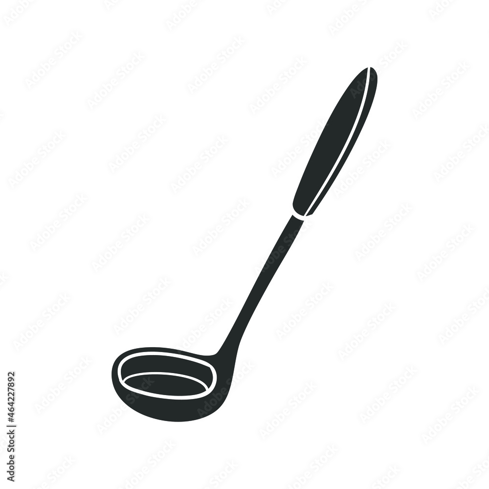 Ladle Icon Silhouette Illustration. Kitchen Spoon Vector Graphic ...