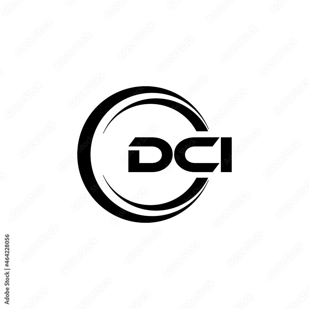 Vecteur Stock DCI letter logo design with white background in ...