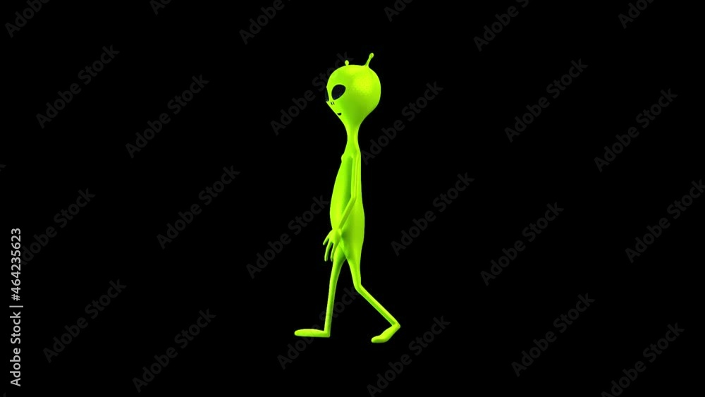 Alien walks side view Stock-Video | Adobe Stock