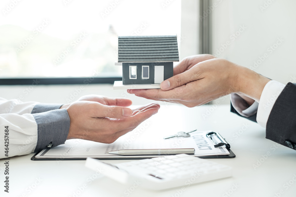 The real estate agent gives the house to a new owner's client after ...