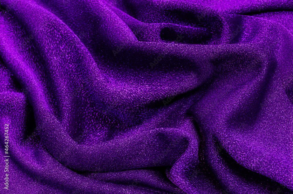 Beautiful elegant wavy violet purple satin silk luxury cloth fabric ...