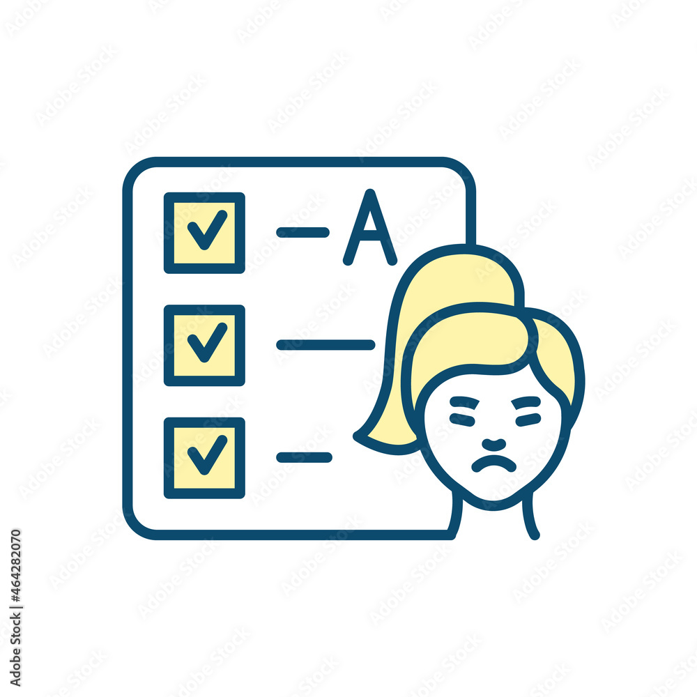 Neuropsychological assessment RGB color icon. Clinical screening ...