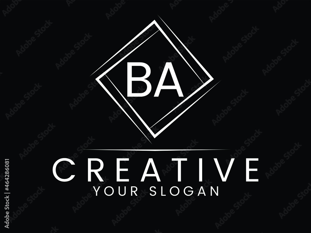 letter BA logo design template, Letter ba for logo company design ...