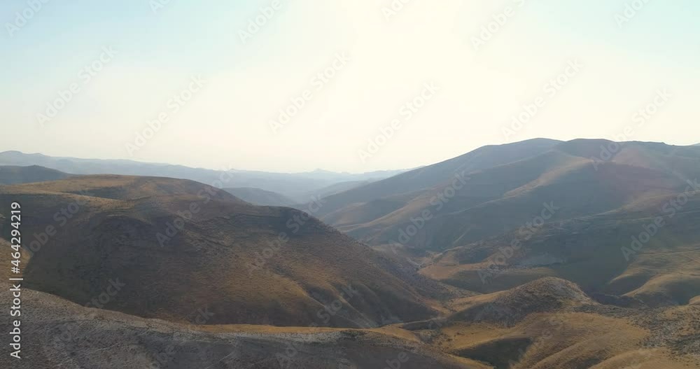 Panoramic view over mountain Judea and Samaria desert In South Israel ...
