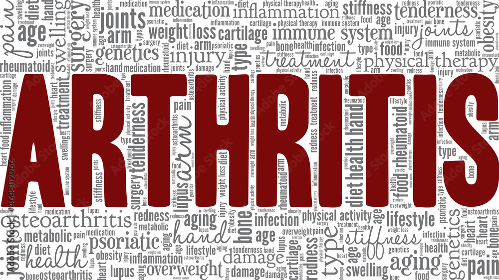 Arthritis vector illustration word cloud isolated on white background ...